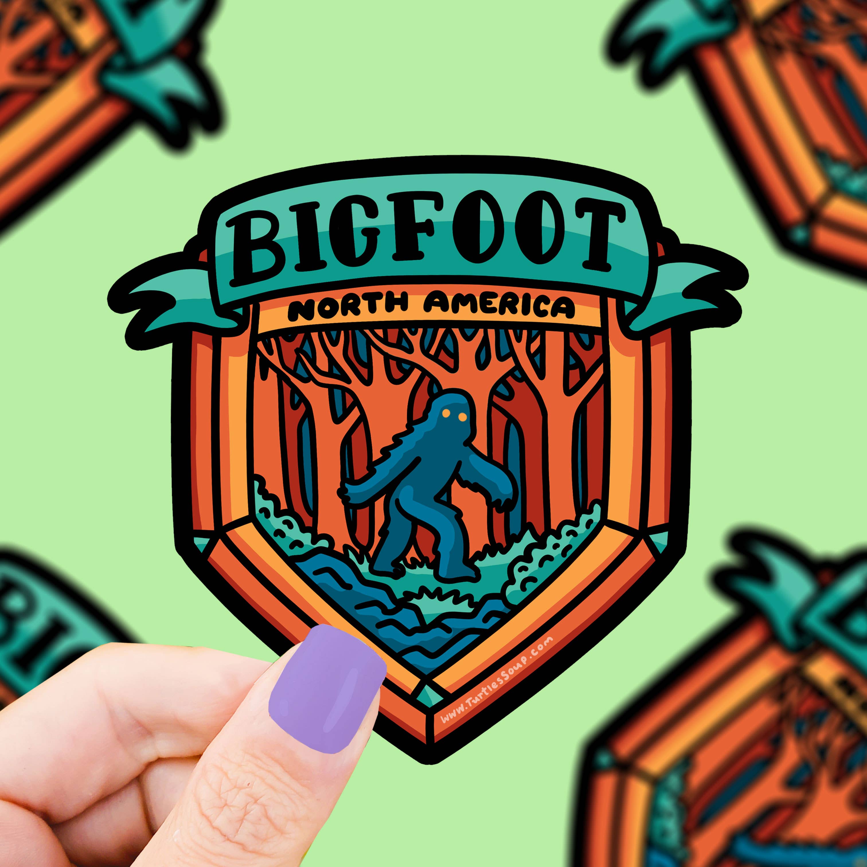 Turtle's Soup - Big Foot Cryptid Location Sighting Vinyl Sticker | A ...