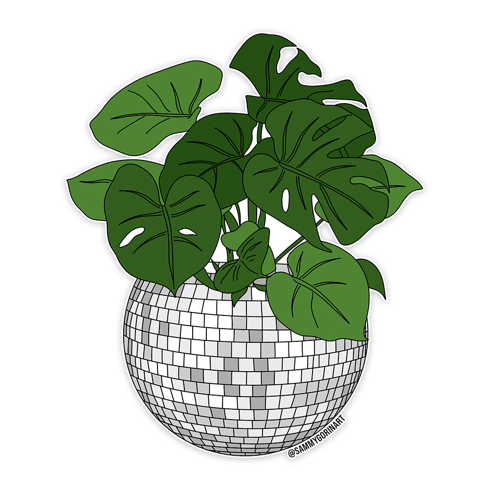 Sammy Gorin LLC - Disco Ball Planter Sticker | A Modern Plantsman