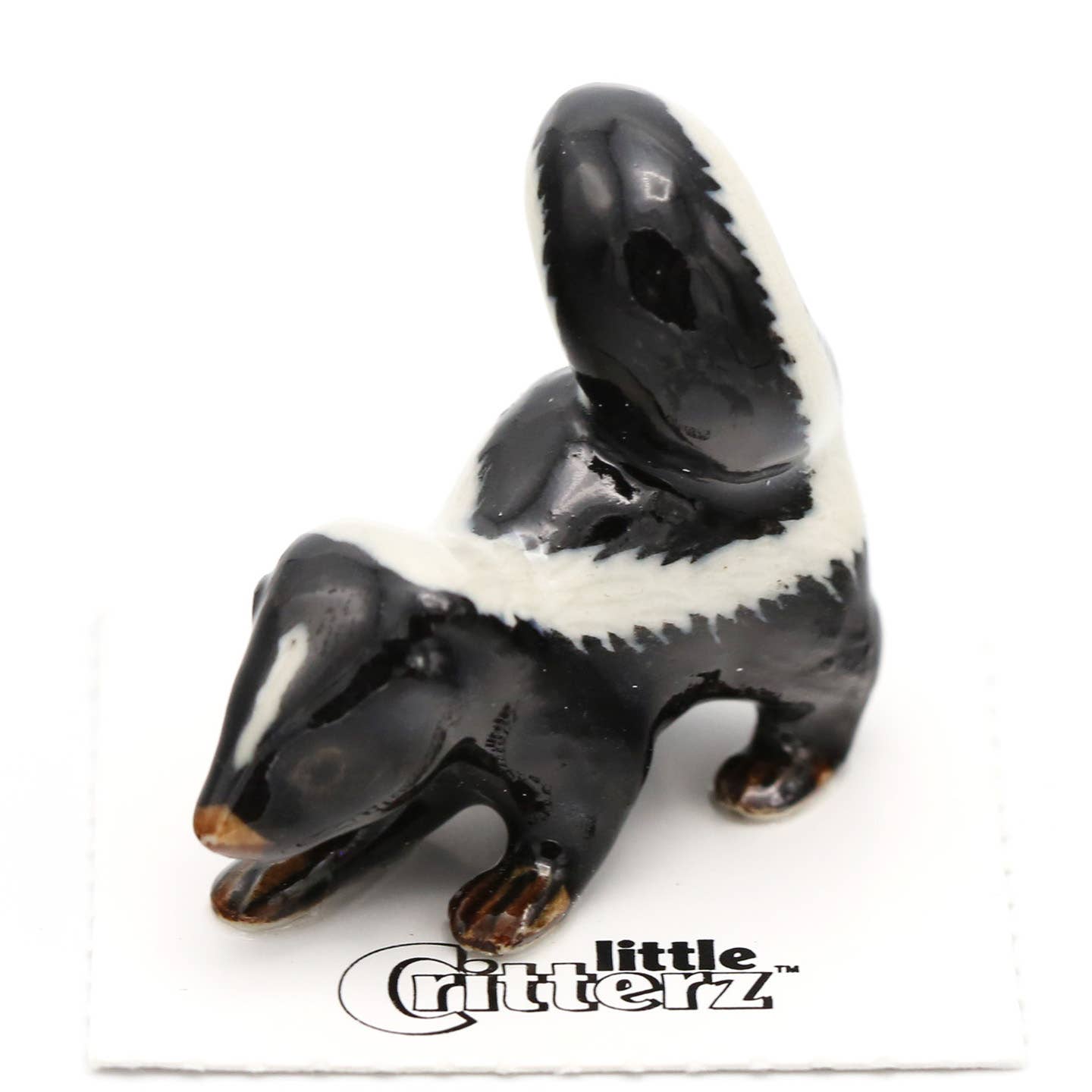 Little Critterz - Stinker Skunk Porcelain Miniature | A Modern Plantsman